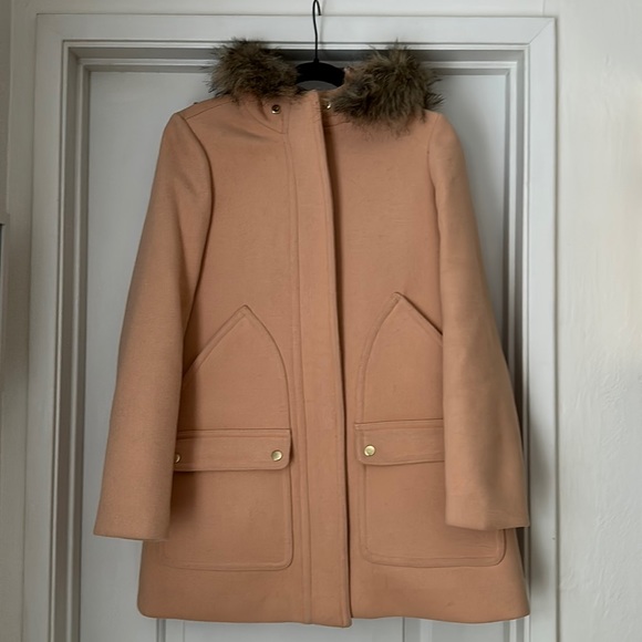 J. Crew | Jackets & Coats | J Crew Wool Parka Peach 4 | Poshmark